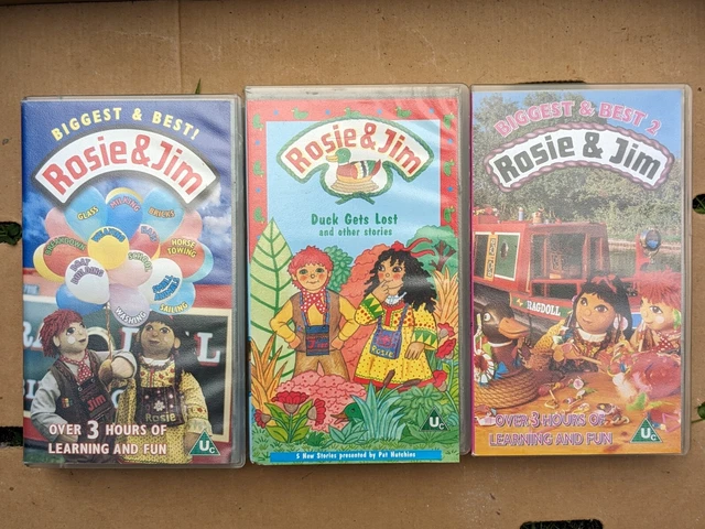 VHS PACK ROSIE & Jim : Biggest Et Meilleur 1 Et 2 - Duck Gets Lost EUR ...