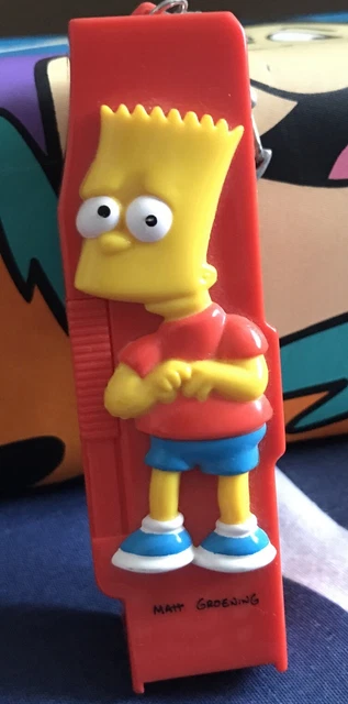 VINTAGE SIMPSONS STRIP Chewing Bon Bon Buddy Key Ring Bart Wrigleys ...