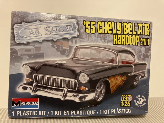 MONOGRAM 1955 CHEVY Bel Air Hardtop 2n1 Plastic Model Kit 85-4295 EUR ...