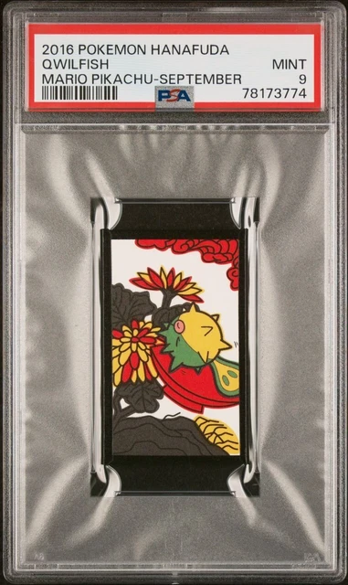 POKEMON QWILFISH RARE Pokemon Hanafuda Card Mario Pikachu TCG - PSA 9 ...