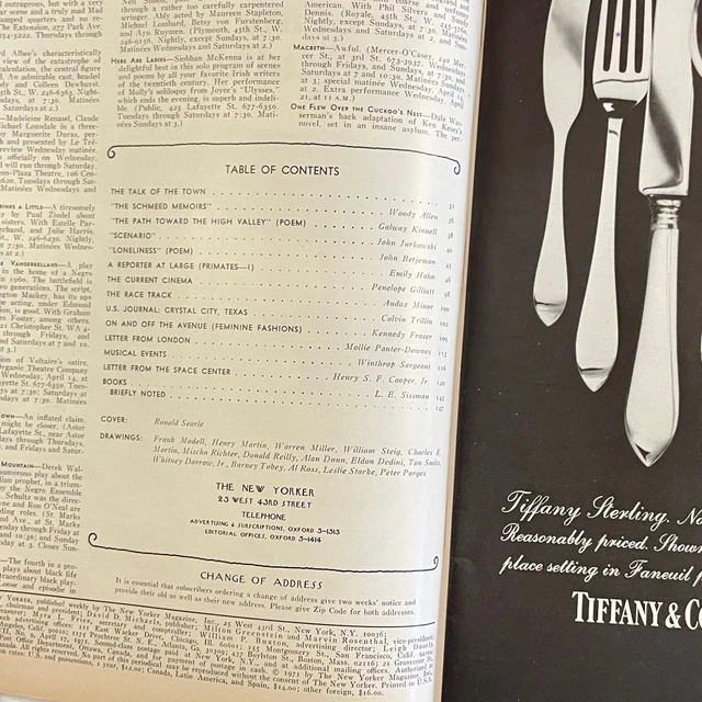 NEW YORKER MAGAZINE April 17, 1971 World Trade Center cartoon Woody ...