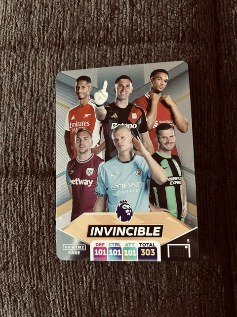PANINI ADRENALYN XL Premier League 2025 Invincible Silver Golden Baller ...