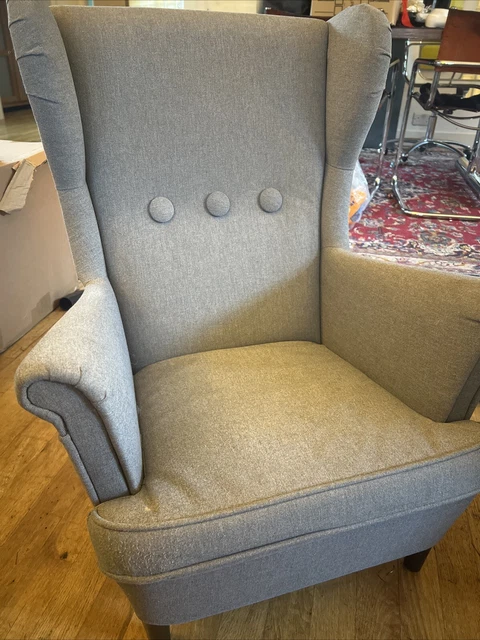 IKEA STRANDMON CILDRENS Armchair Chair Grey Collection only £55.00 ...