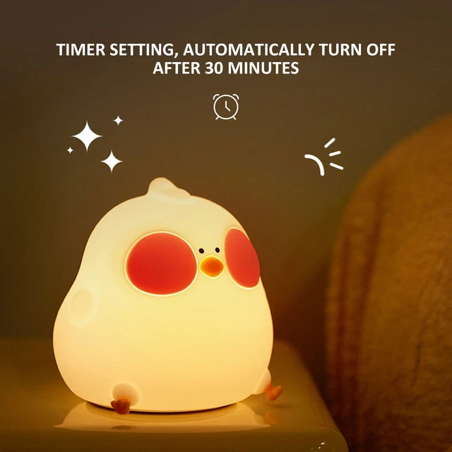CHICK SILICONE NIGHT Light RGB LED 7 Colors Adjustable Cute Chicken ...
