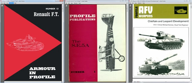 400+ PROFILE PUBLICATIONS Aircraft, Warships, Arms, Armour, AFV ...