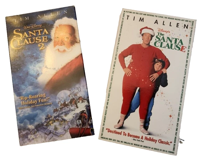 SANTA CLAUSE + 2 Tim Allen Movie VHS 786936221817 786936363333 Holiday ...
