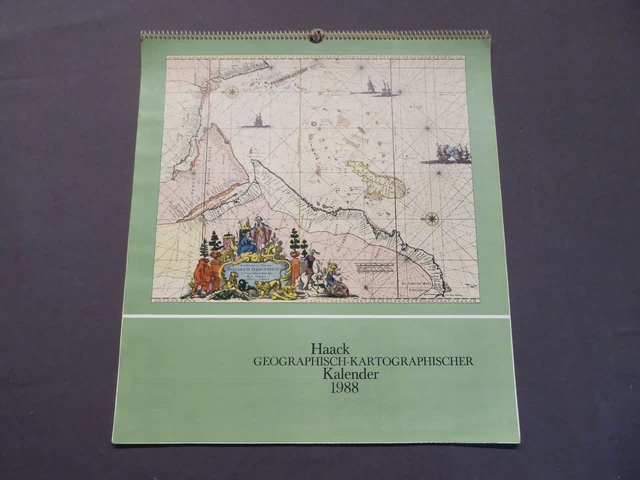 HAACK CALENDARIO GEOGRAFICO-CARTOGRAFICO 1988, mappe storiche, DDR EUR ...