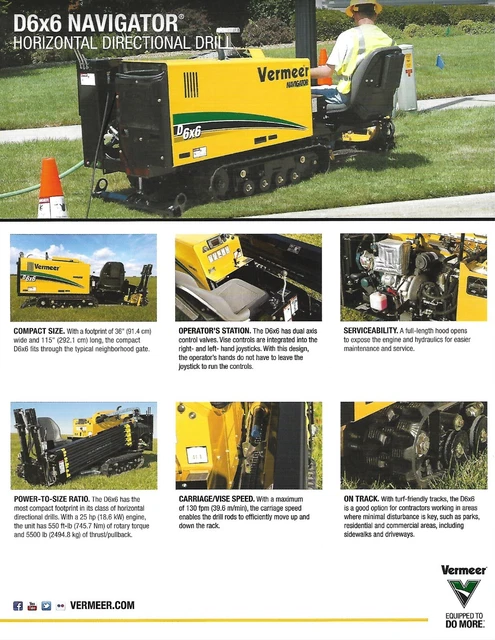 EQUIPMENT DATA SHEET Vermeer D6x6 Navigator Horizontal Directional ...