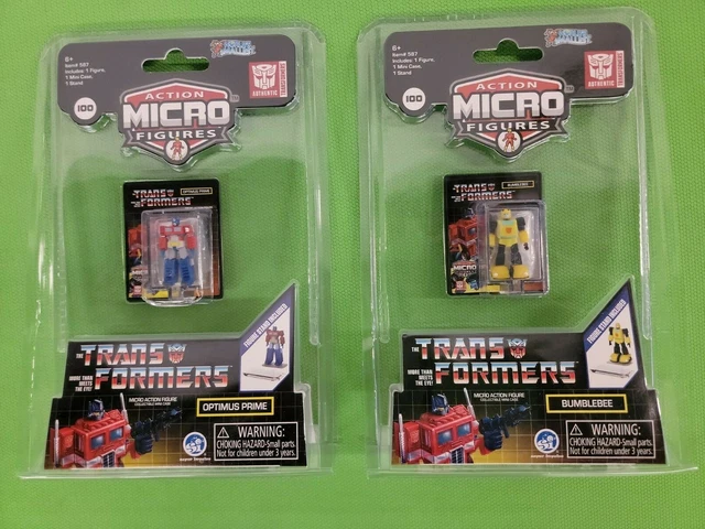 WORLD'S SMALLEST TRANSFORMERS Bumblebee & Optimus Prime Micro Figure 2 ...