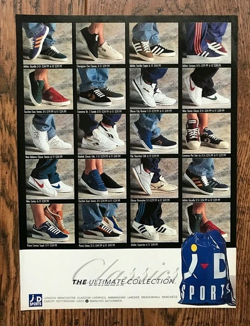 VINTAGE RETRO ORIGINAL 90s UK Magazine 1995 JD Sports Trainers Advert ...