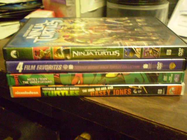 (7) TEENAGE MUTANT Ninja Turtles DVD Lot: TMNT 1, 2, 3, 4 & 5 + Casey ...