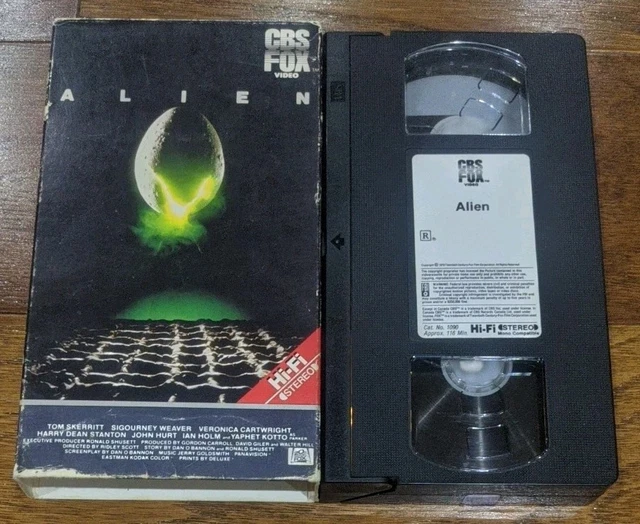 ALIEN VHS 1979 Ridley Scott 1984 CBS FOX Video Horror Sci-Fi Red Hi-Fi ...