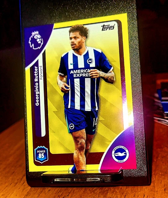 TOPPS PREMIER LEAGUE 2026 Yellow Parralel Georginio Rutter Brighton ...