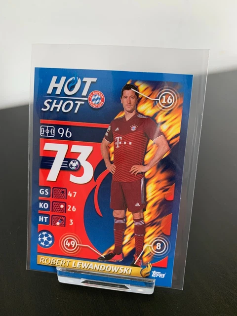 ROBERT LEWANDOWSKI HOT Shot Sticker Topps UEFA Champions League 2021/22 ...