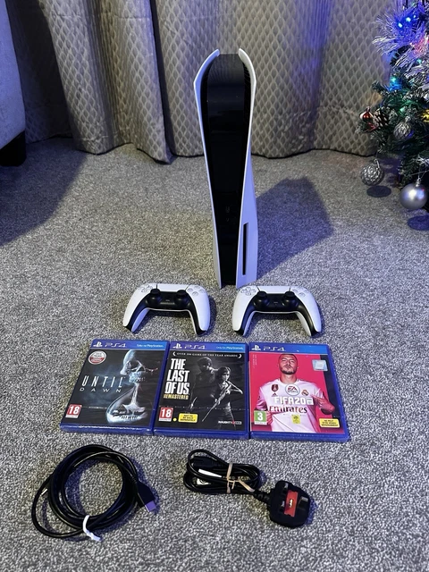 SONY PS5 DISC Edition with 2 controllers - White £320.00 - PicClick UK