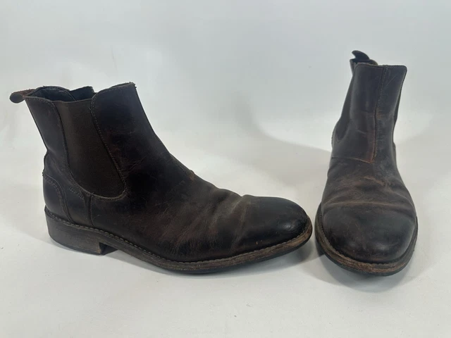 WOLVERINE 1000 MILE Montague Ankle Boots Men's 9D W05452 Chelsea Brown ...