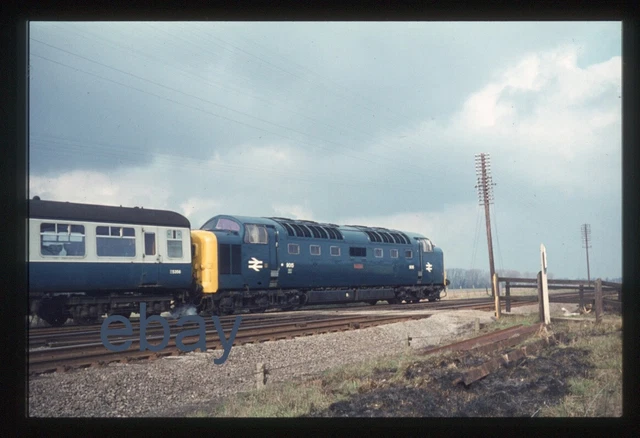 2X ORIG SLIDES- Deltic-9015 (55015) Tulyar at Shepreth Branch Junction ...