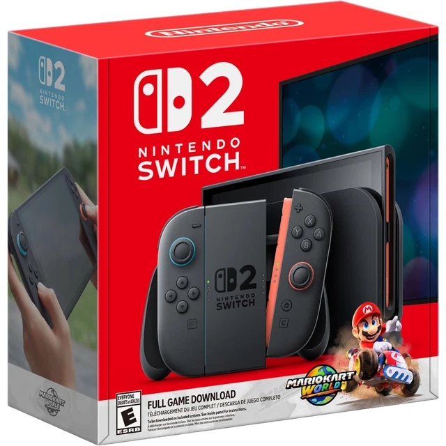 NINTENDO SWITCH 2 Console Mario Kart World Bundle Edition Ships Same ...