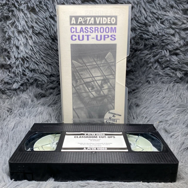 PETA VIDEO CLASSROOM Cut-Ups VHS Tape Sara Gilbert Ethical Treatment Of ...