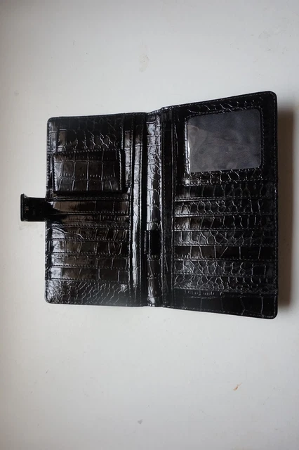 ROBERTO PAGGIO REAL leather wallet/travel document holder black £4.80 ...
