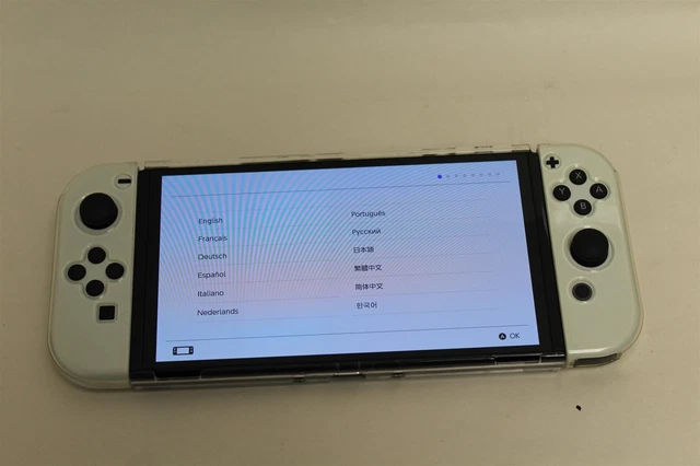 NINTENDO SWITCH OLED CONSOLE HEG-001 PORTABLE HANDHELD CONSOLE - white ...