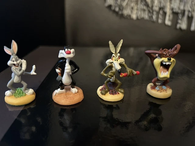 RARE VINTAGE LOONEY Tunes Warner Bros Cartoon Small Figures X 4 - Wile ...