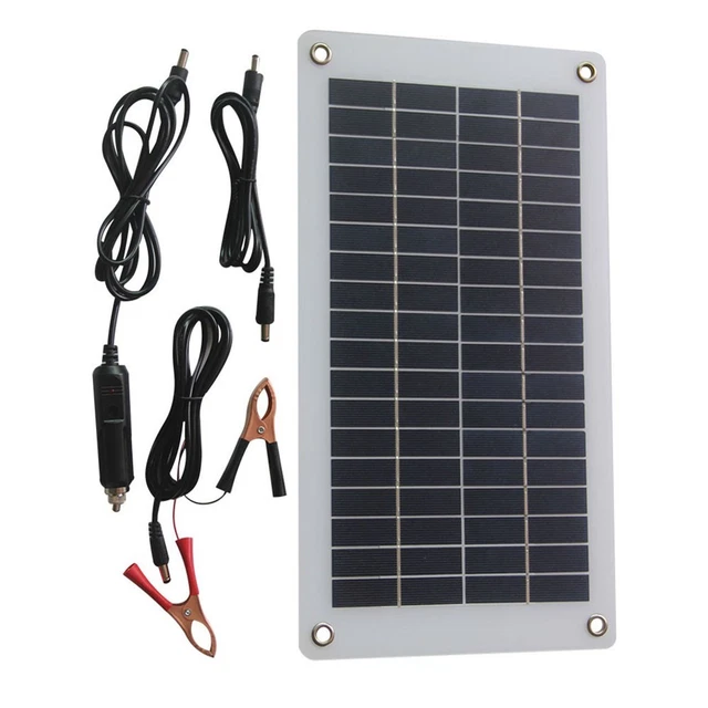 FLEXIBLES 10W SOLARPANEL Ladegerät für 12V Akkus mit zwei USB und DC ...