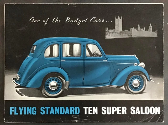 FLYING STANDARD TEN Super Saloon Car Sales Brochure 1939 £19.99 ...