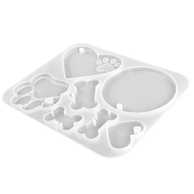PET TAG MOLD Silicone Epoxy Mold Bone Shape Hanging Ornament Silicone ...