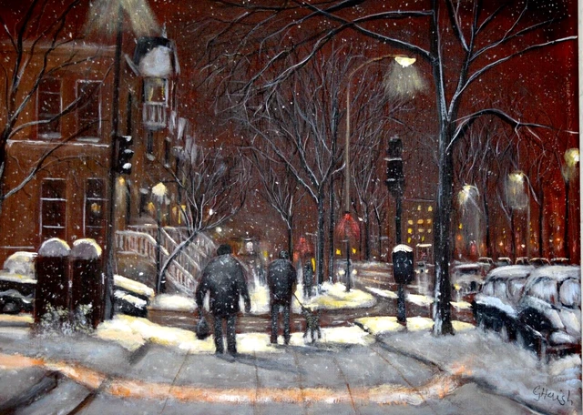 DIPINTO ORIGINALE NORTHERN Art A Midwinter's Night di Gary Haigh. EUR ...