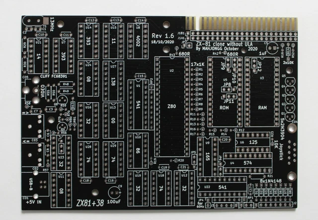 ZX81+38 ZX81 CLONE rev1.6 MAHJONGG PCB £14.39 - PicClick UK