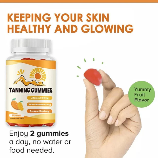 BRONZE BITES TANNING Gummies Mango, 60 Gummies Super Tanning Daily ...
