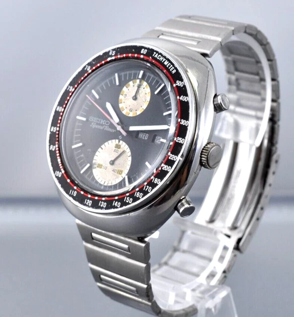 VINTAGE SEIKO 6138-0011 Speed Timer Chronograph AutoMatic UFO Watch Men ...