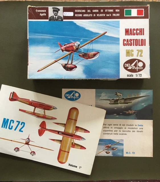 MACCHI CASTOLDI MC.72 (1934) Original Delta-Kit échelle 1:72. Tout est ...