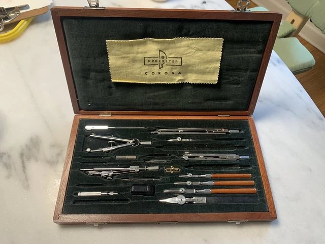 VINTAGE GERMAN TECHNICAL Drawing Drafting Set £45.00 - PicClick UK