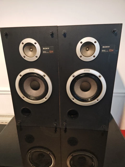 SONY SS-E34 VINTAGE Stereo 2-Way Speakers 30W 8ohms Bass Reflex 1980s ...