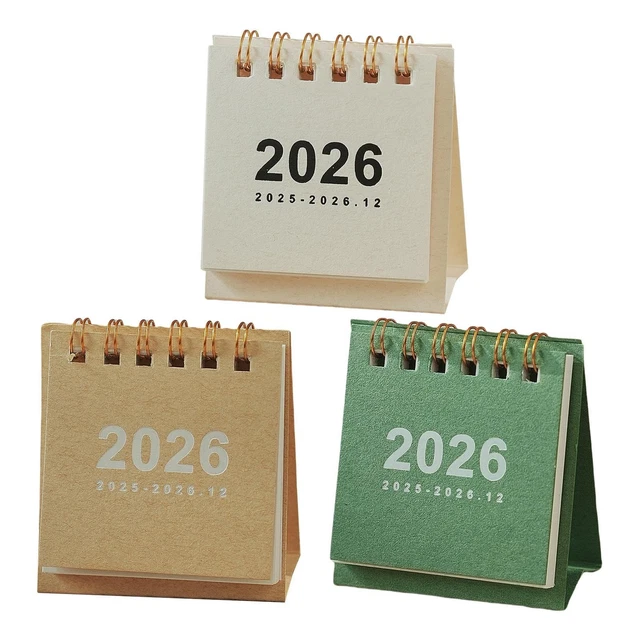 MINI 2026 DESK Calendar Portable 12 Months Calendar From Jan 2026 Dec ...