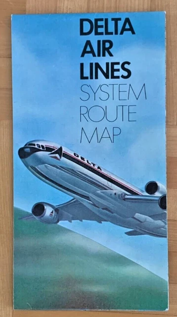DELTA AIRLINES VINTAGE system route map $88.00 - PicClick CA