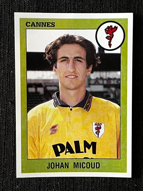STICKER PANINI FOOT Championnat 1994 Johan Micoud Rookie Cannes # 69 ...