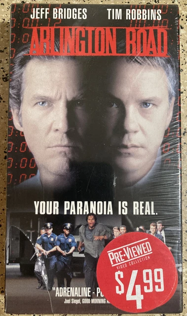 ARLINGTON ROAD VHS Blockbuster Pre-Viewed Resell Jeff Bridges, Tim ...