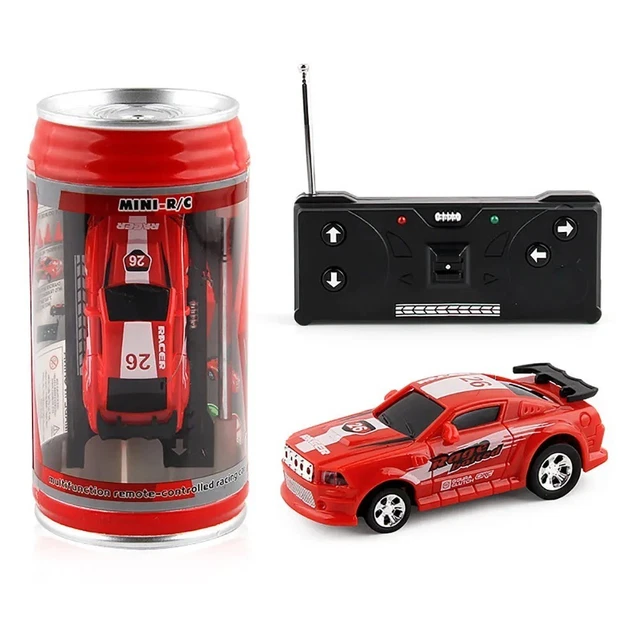 MINI COKE CAN Car Speed RC Radio Remote Control Micro Racing Car Kids ...