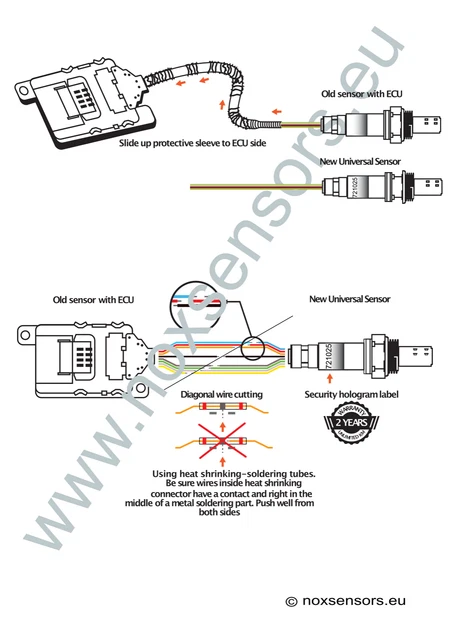 ORIGINAL NTK NOX sensor reperature set for BMW 11787587129 E90 E91 E92 ...