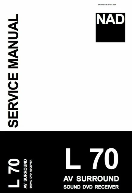 NAD L70 SCHEMATIC Diagram Service Manual Schaltplan Techniques EUR 12 ...