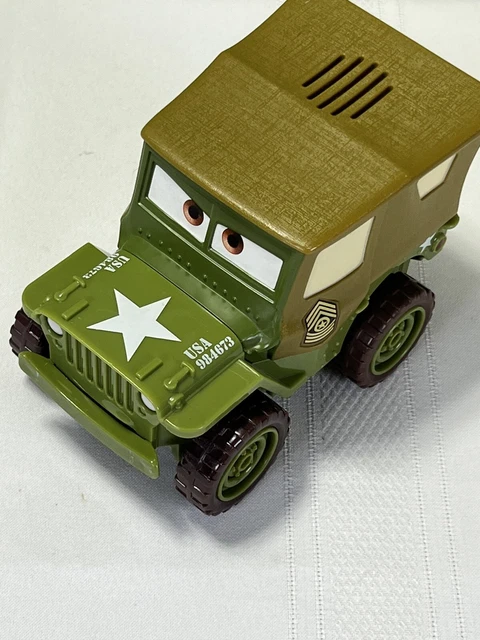 DISNEY PIXAR CARS Shake N Go Sarge Military Jeep - 2007 - Working New ...