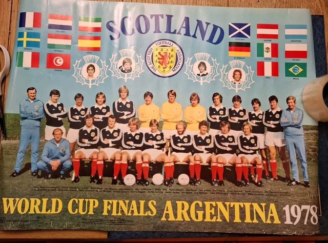 VINTAGE ORIGINAL SCOTLAND 1978 World Cup Wall Chart Poster By ...