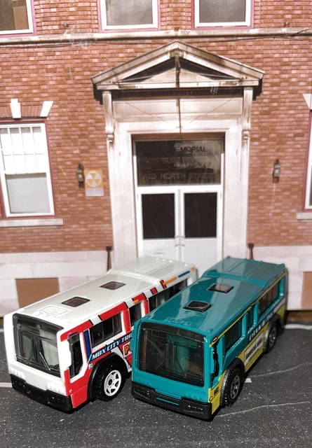 LOT OF 2 Matchbox City Bus Pop Art New Loose Fresh From Package Die ...