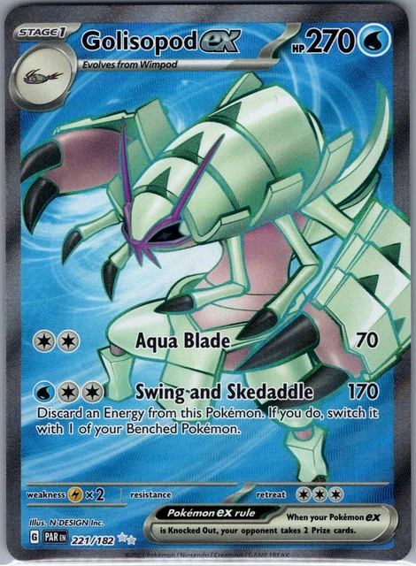 GOLISOPOD EX 221/182 SV04: Paradox Rift - Pokemon Card - NM $5.88 ...