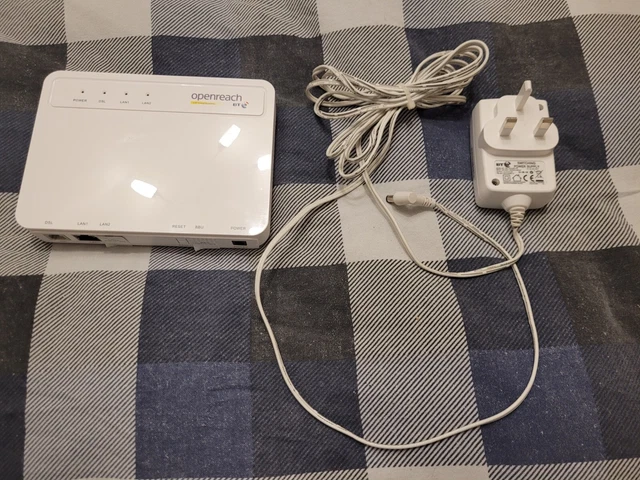 BT OPENREACH HUAWEI EchoLife HG612 FTTC VDSL Fibre Modem including UK ...