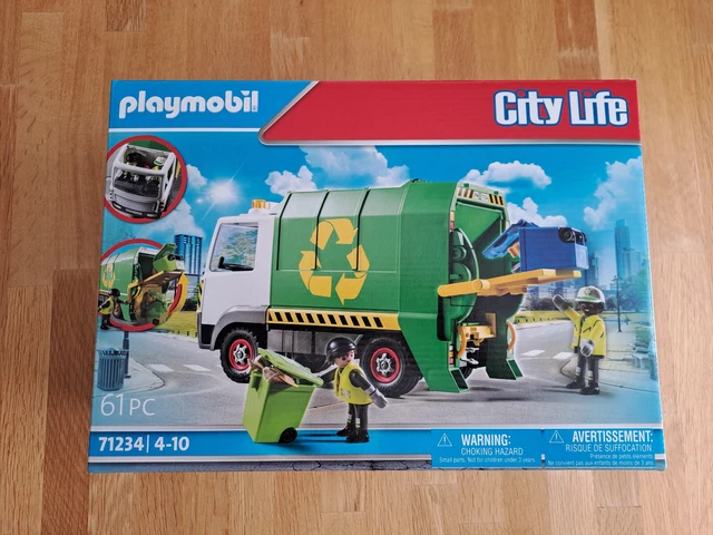 PLAYMOBIL CITY LIFE 71234 camion de recyclage / poubelle - Neuf EUR 29 ...