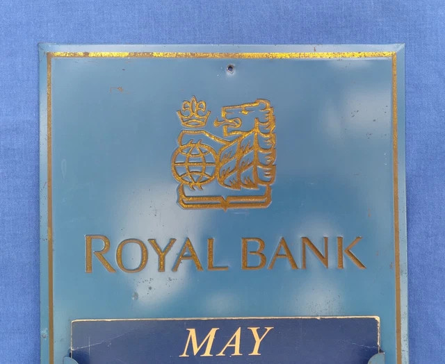 ROYAL BANK OF CANADA *RBC* Metal Perpetual Wall Hanging Calendar/Sign ...